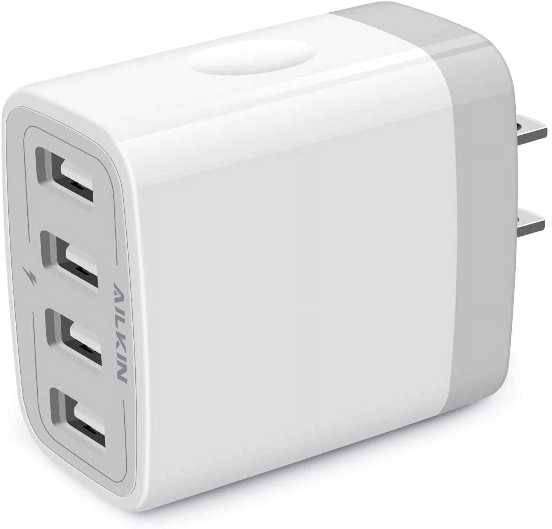 USB Charger Cube, Wall Charger Plug, 4.8A 4-Muti Port USB Adapter Power ...