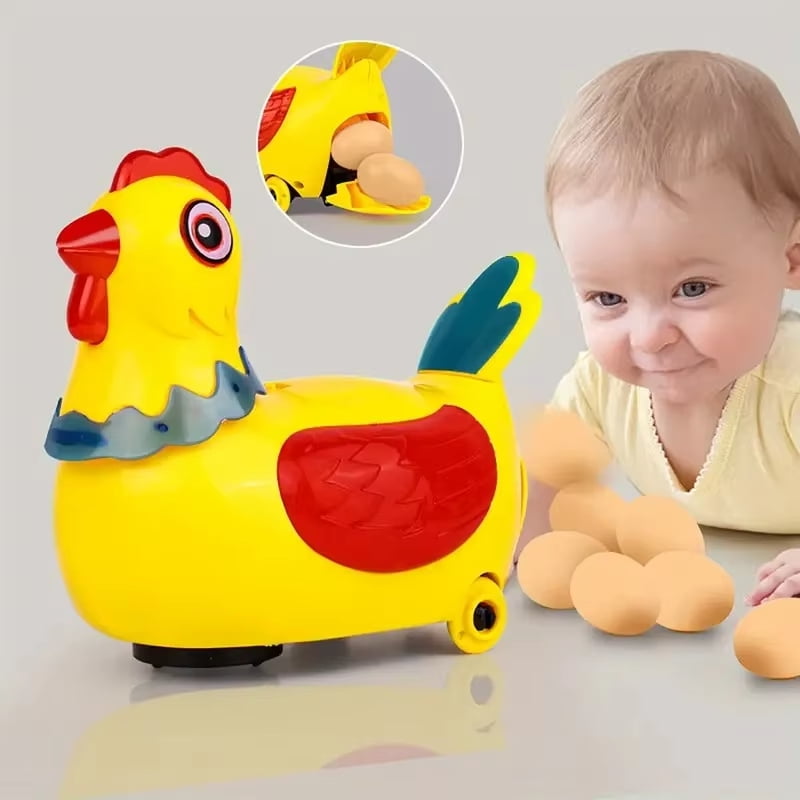 USB Charger Kids Electric Hen Laying Eggs Walking Toy Music Interactive ...
