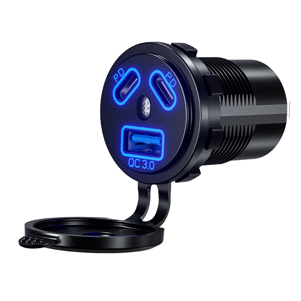 USB Charger Multi Port Dual PD3.0 USB-C and Quick Charge 3.0 Car USB ...