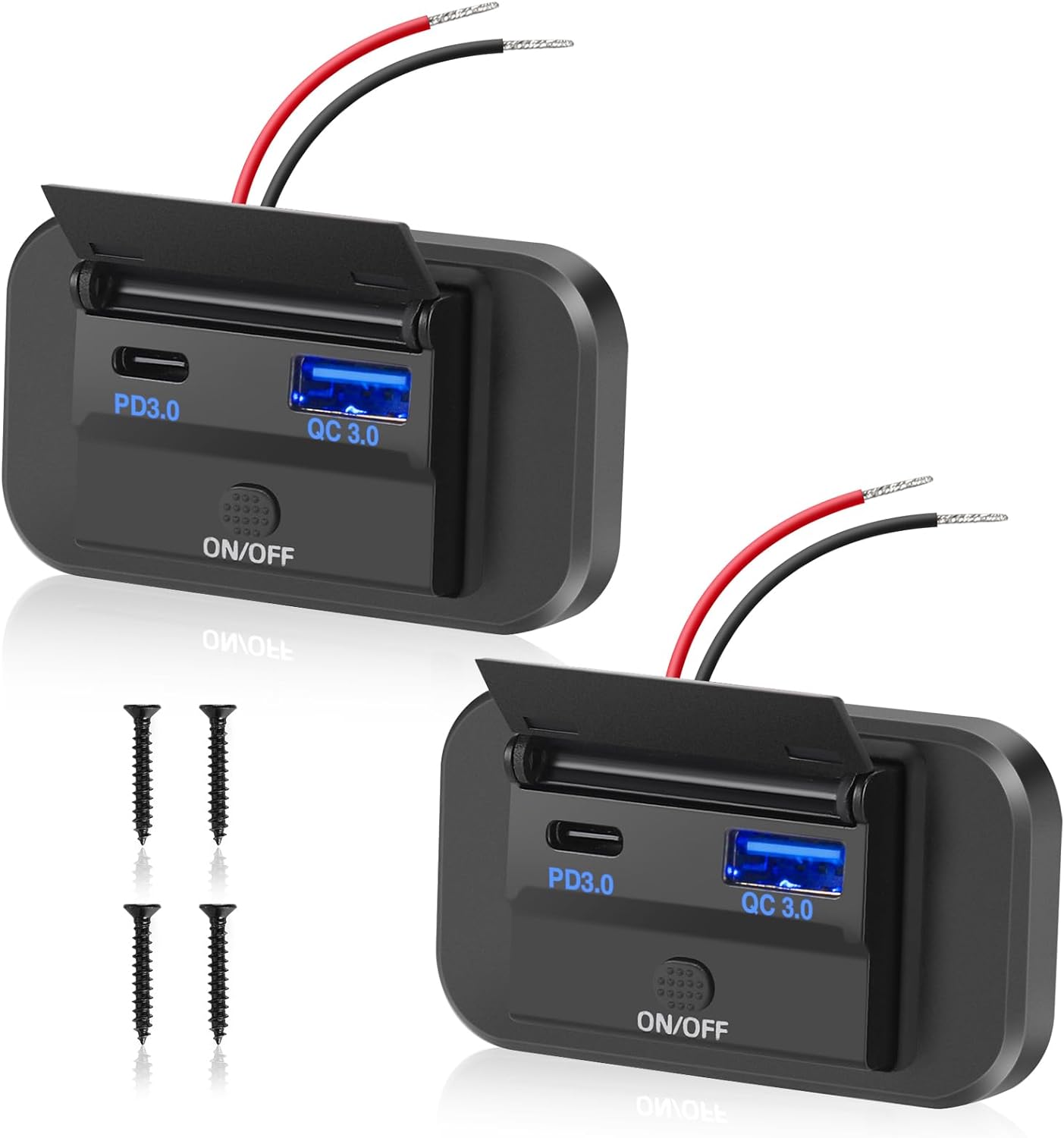 USB Charger Socket】This charging socket panel is equipped with both PD ...