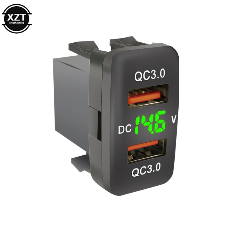 USB Chargers For Toyota Power Adapter Socket QC 3.0 LED Indicator ...