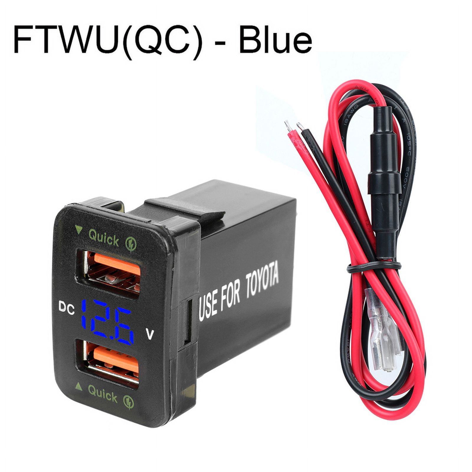 USB Chargers For Toyota Power Adapter Socket QC 3.0 LED Indicator ...