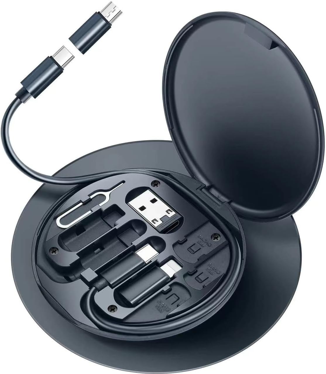 USB Charging Adapter Kit, USB Type C to Micro USB/Lightning/USB A Cable ...