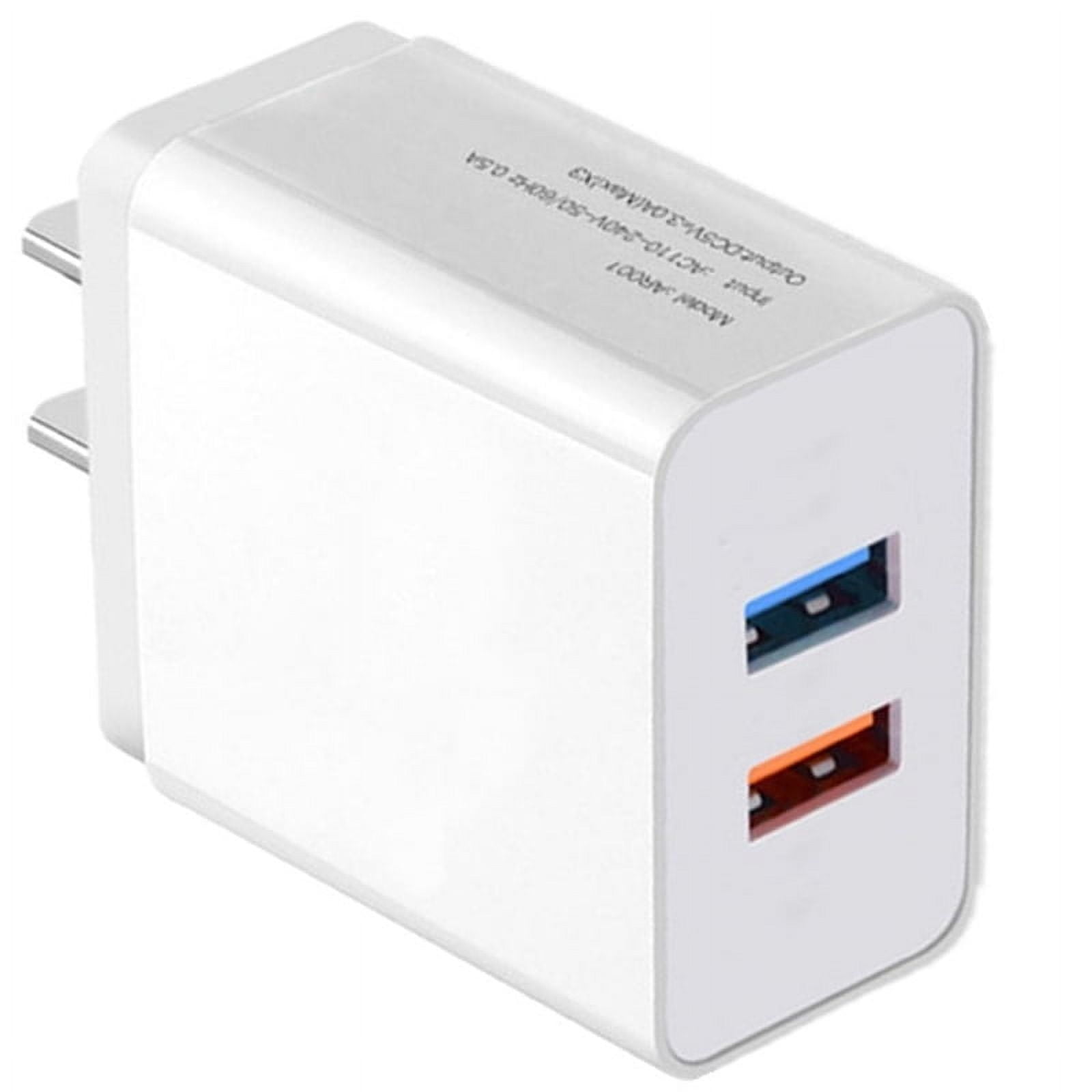 USB Charging Block, Wall Charger Plug, Dual Port USB Charger Wall Plug ...