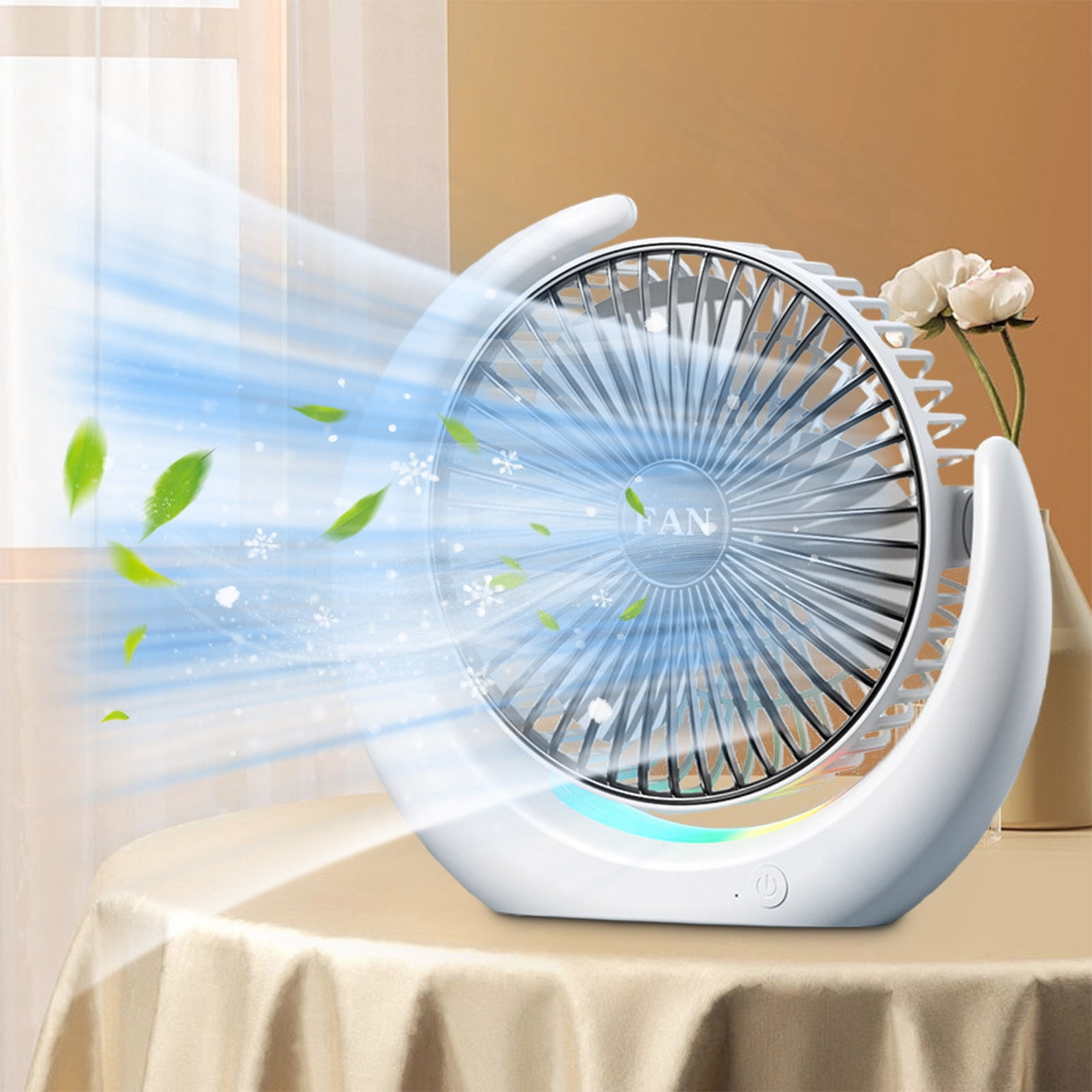 USB Charging Desktop Light Fan with Portable Mini Design and Adjustable ...