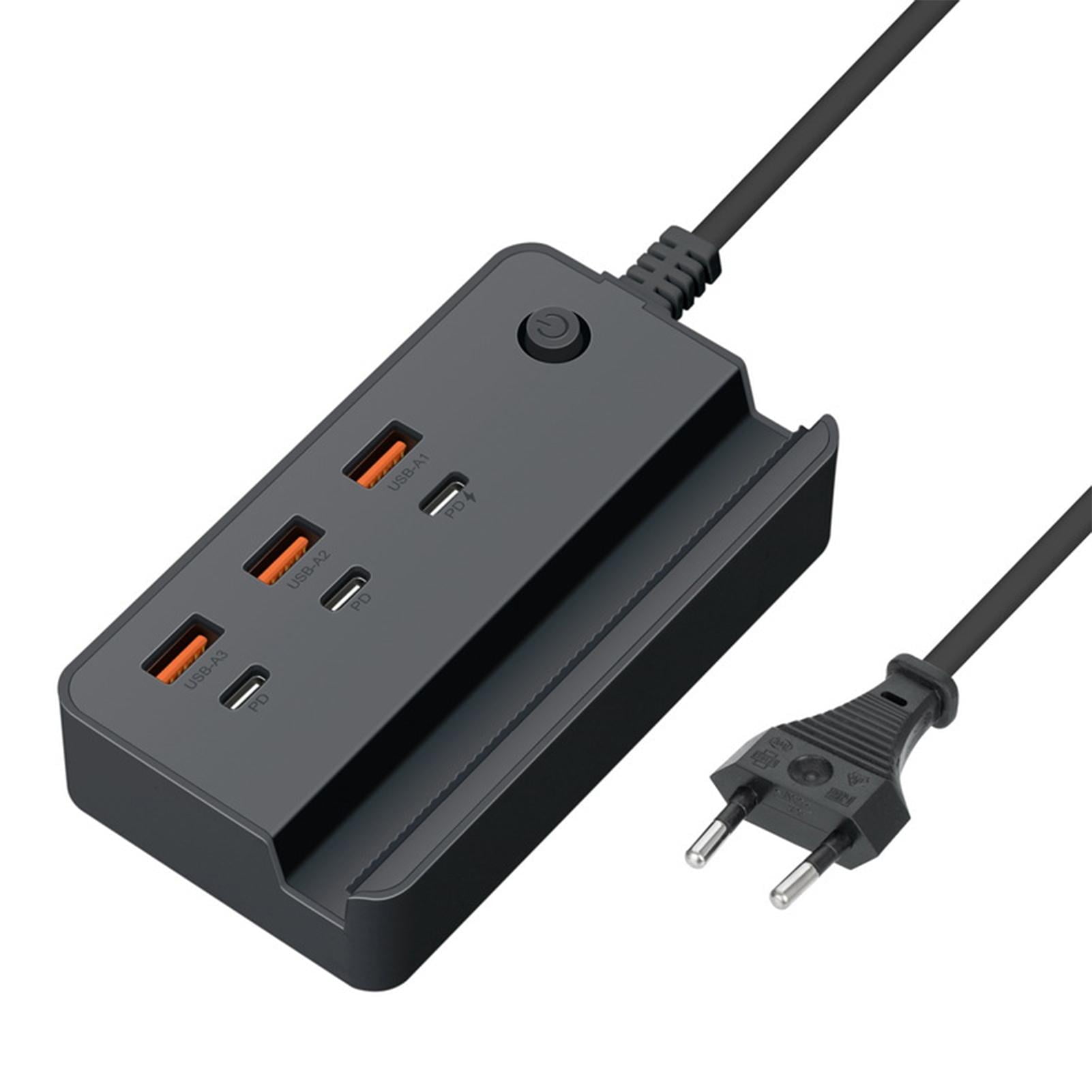 USB Charging Station, 2 in 1 Multifunctional Desktop Power Strip with 3 ...