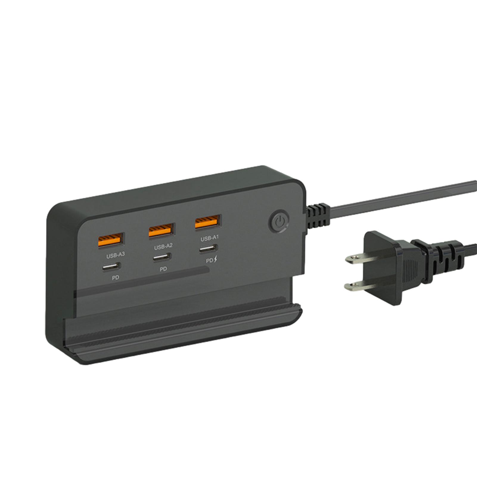 USB Charging Station, 2 in 1 Multifunctional Desktop Power Strip with 3 ...