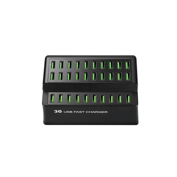 USB Charging Station, 30 Ports 180W USB Charger Desktop USB Wall ...