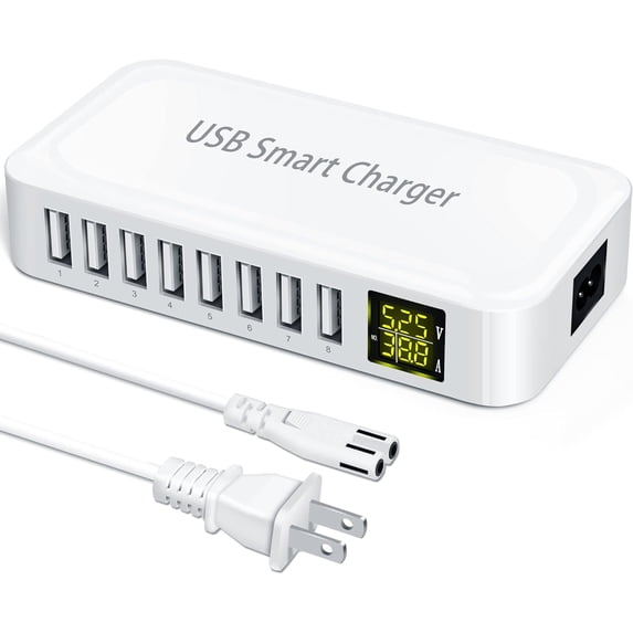 USB Charging Station, 8-Port 60W/12A USB Charger Station, Multi Ports ...