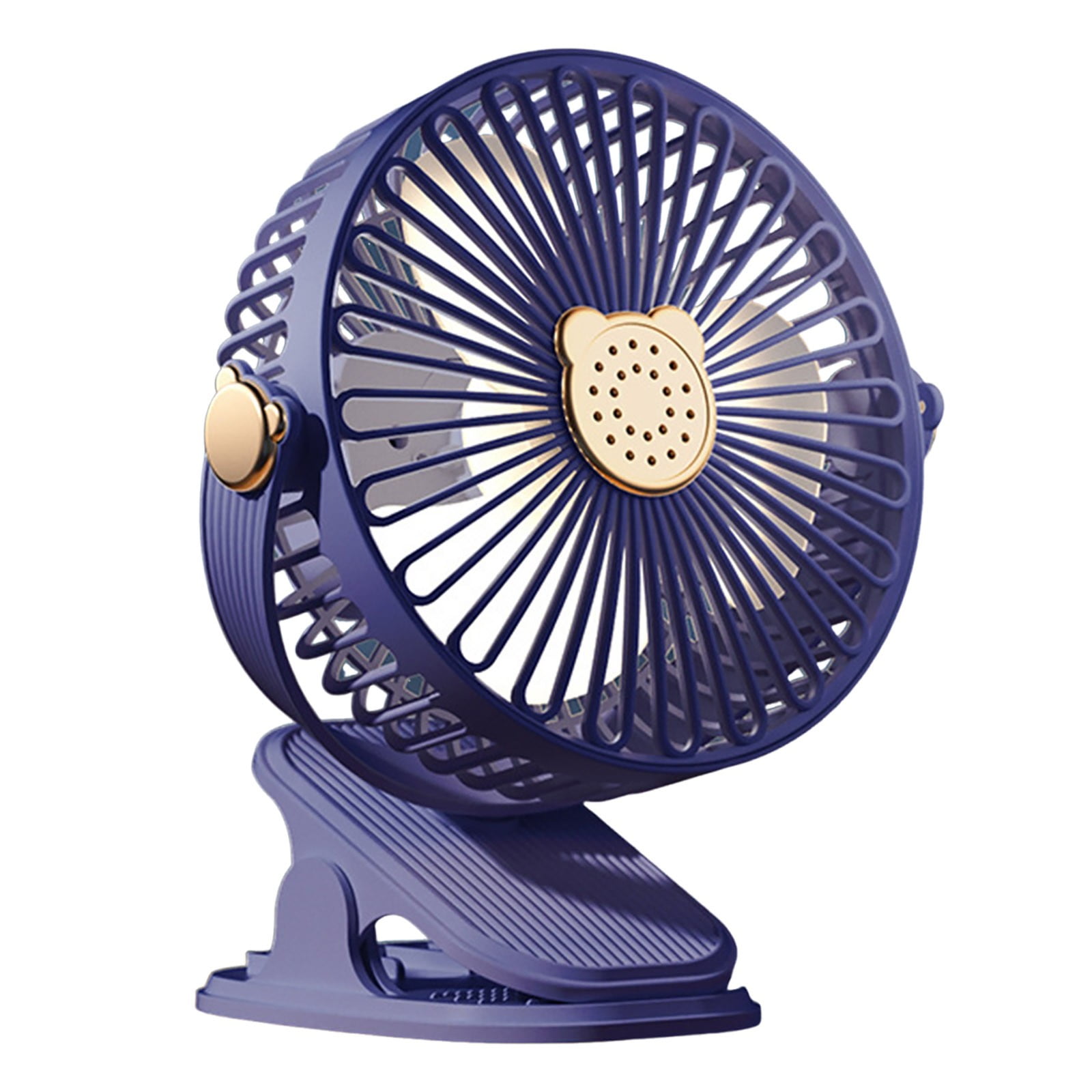 USB Clip Fan With Light Rechargeable Desktop Fan With Adjustable ...