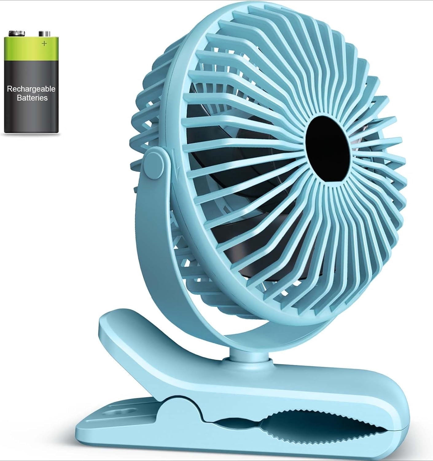 USB Clip on Fan with 3 Speeds & Strong Airflow, Portable Desk Fan with ...