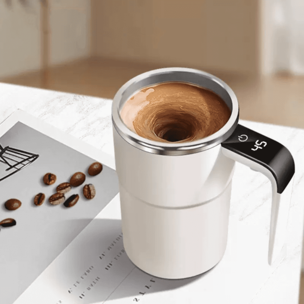 USB Coffee Mixer Cup with Temperature Display 304 Stainless Steel ...