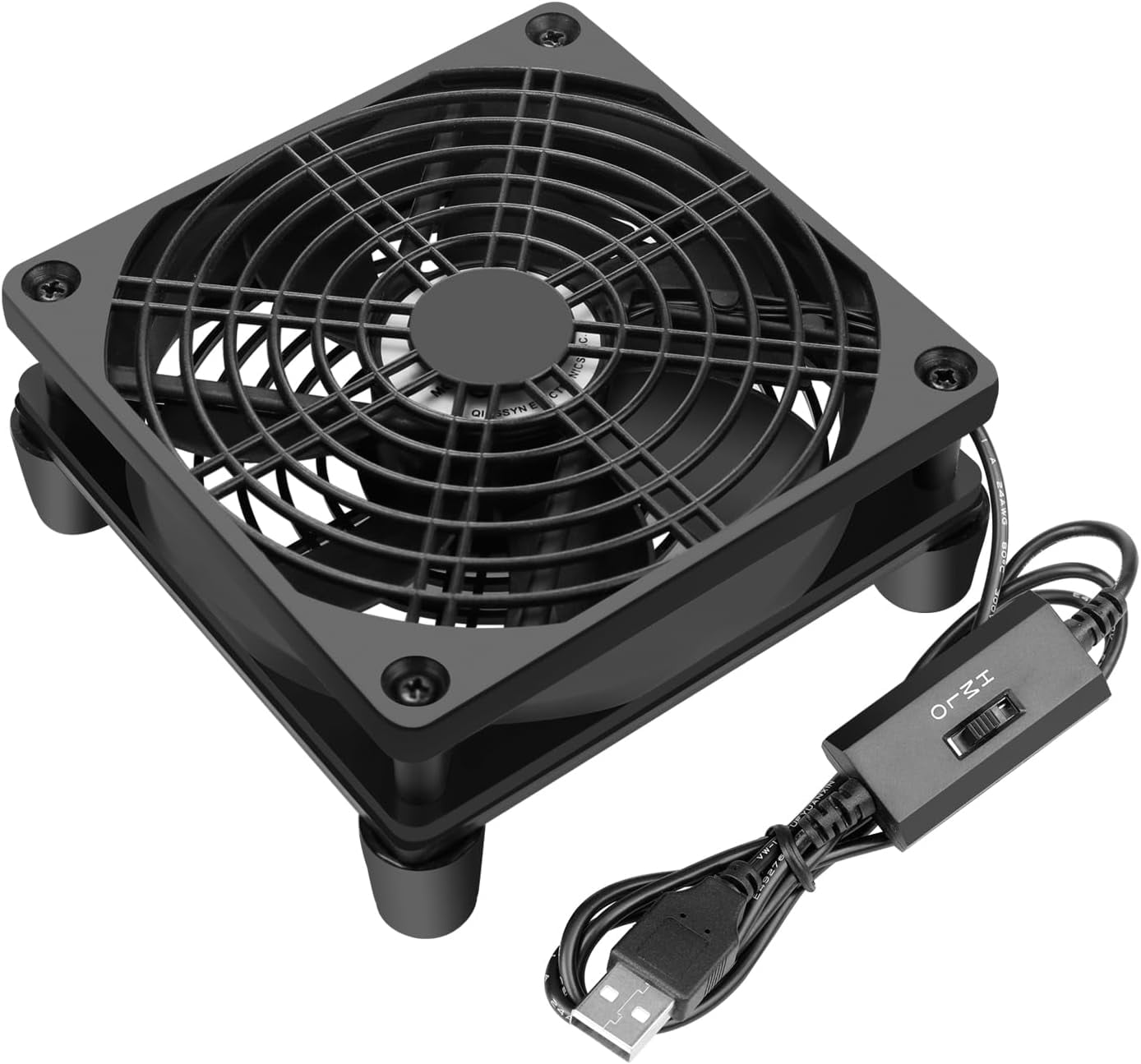 USB Computer Fan Quiet, 5V Powered Fan with Speed Controller for Router ...