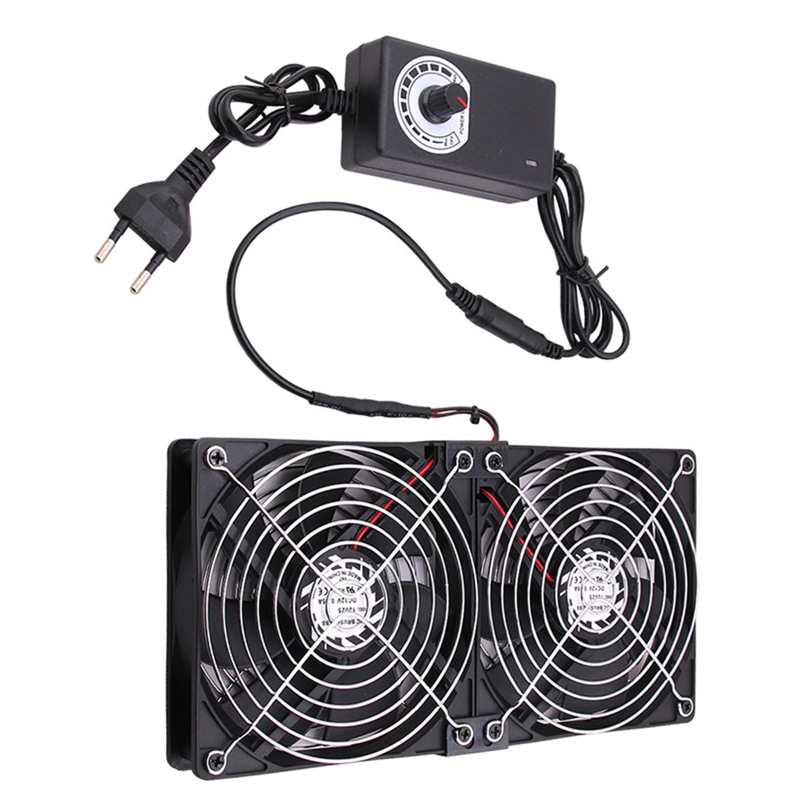 USB Computer Fans Double 120mm 100-240V USB Fans, 20CFM Big Airflows ...