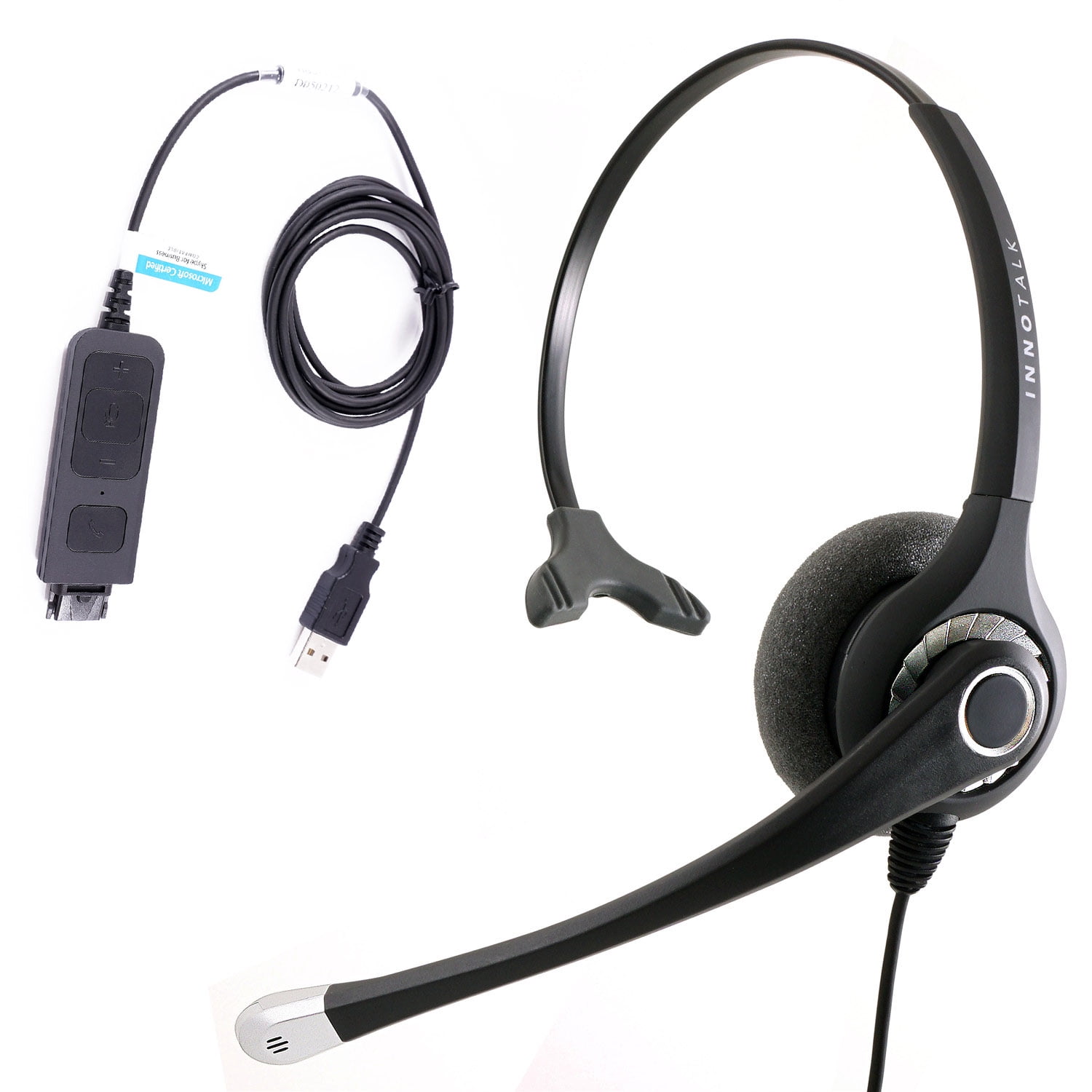 USB Computer PC Headset for MS Lync, Skype, 3CX, Bria X-Lite. Noise ...