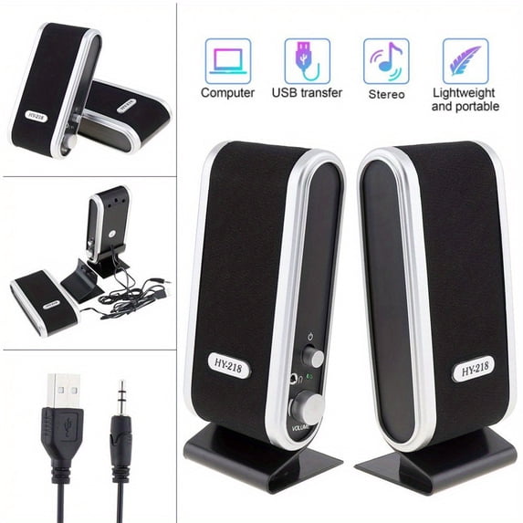 USB Computer Speaker External Wired USB Speakers for Laptop Tablet ...