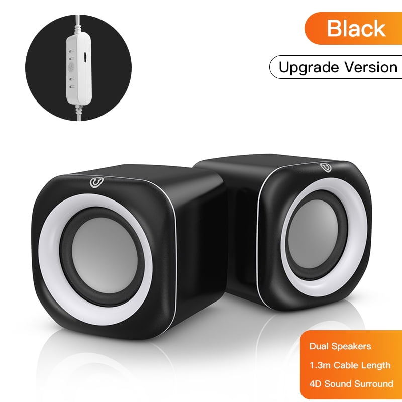 USB Computer Speaker For Laptop PC Subwoofer Wired Music Player Audio ...