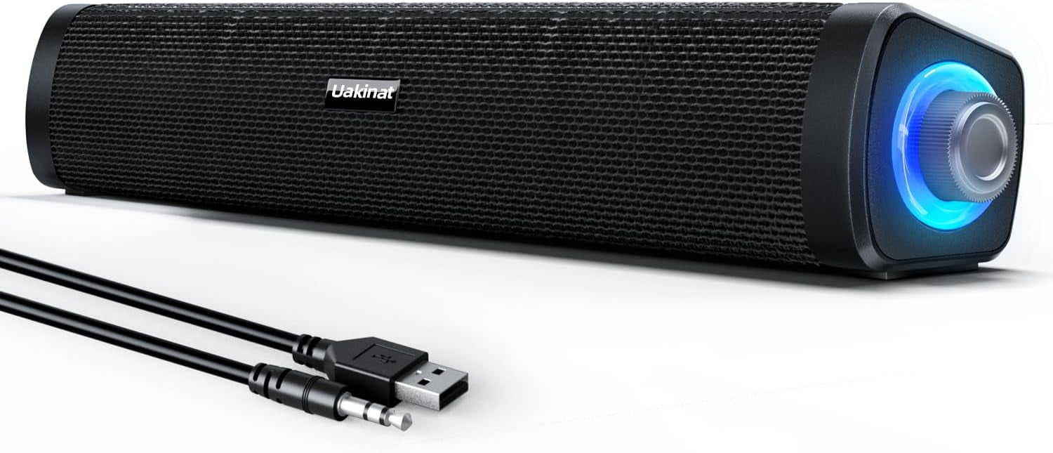 USB Computer Speakers,Computer Speakers with 3.5 mm aux,Wired USB ...