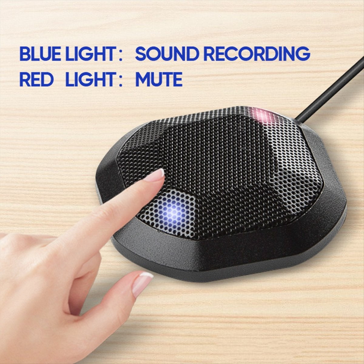 USB Conference Microphone 360° Omnidirectional Condenser Computer PC ...