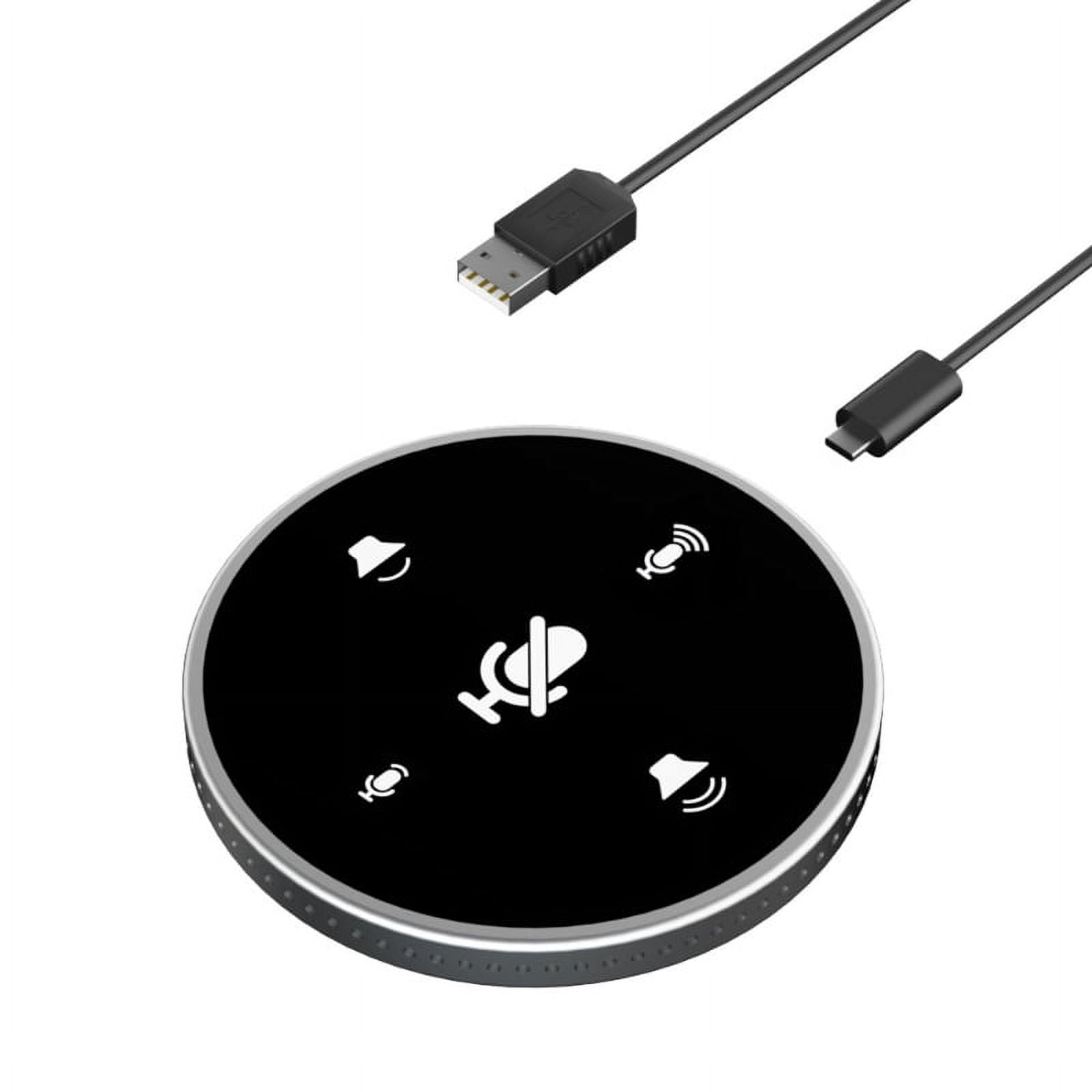 USB Conference Microphone with Speaker, Dual Channel Omnidirectional ...