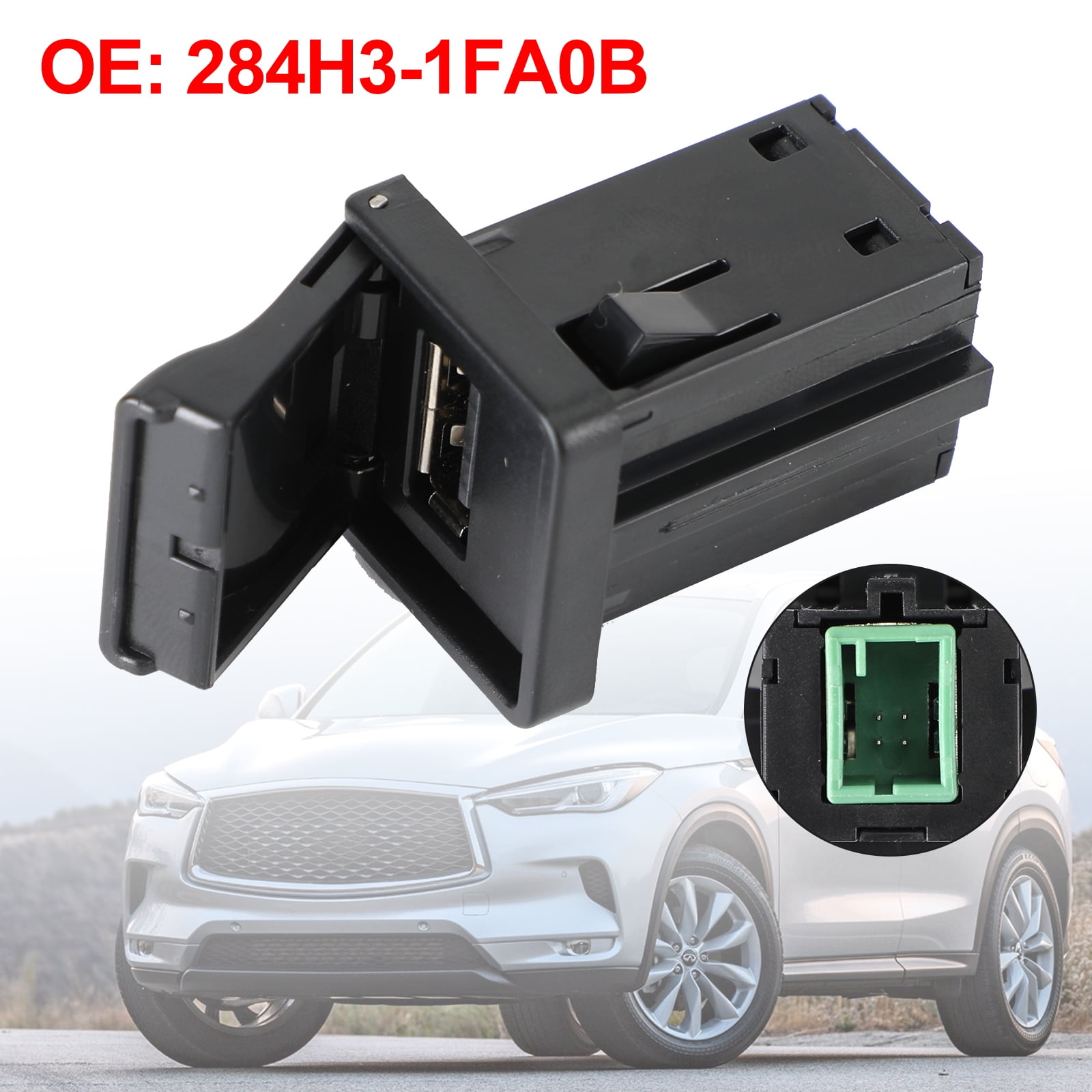 Factory 43 USB Connector Auxiliary Adapter 284H3-1FA0B for Nissan ...