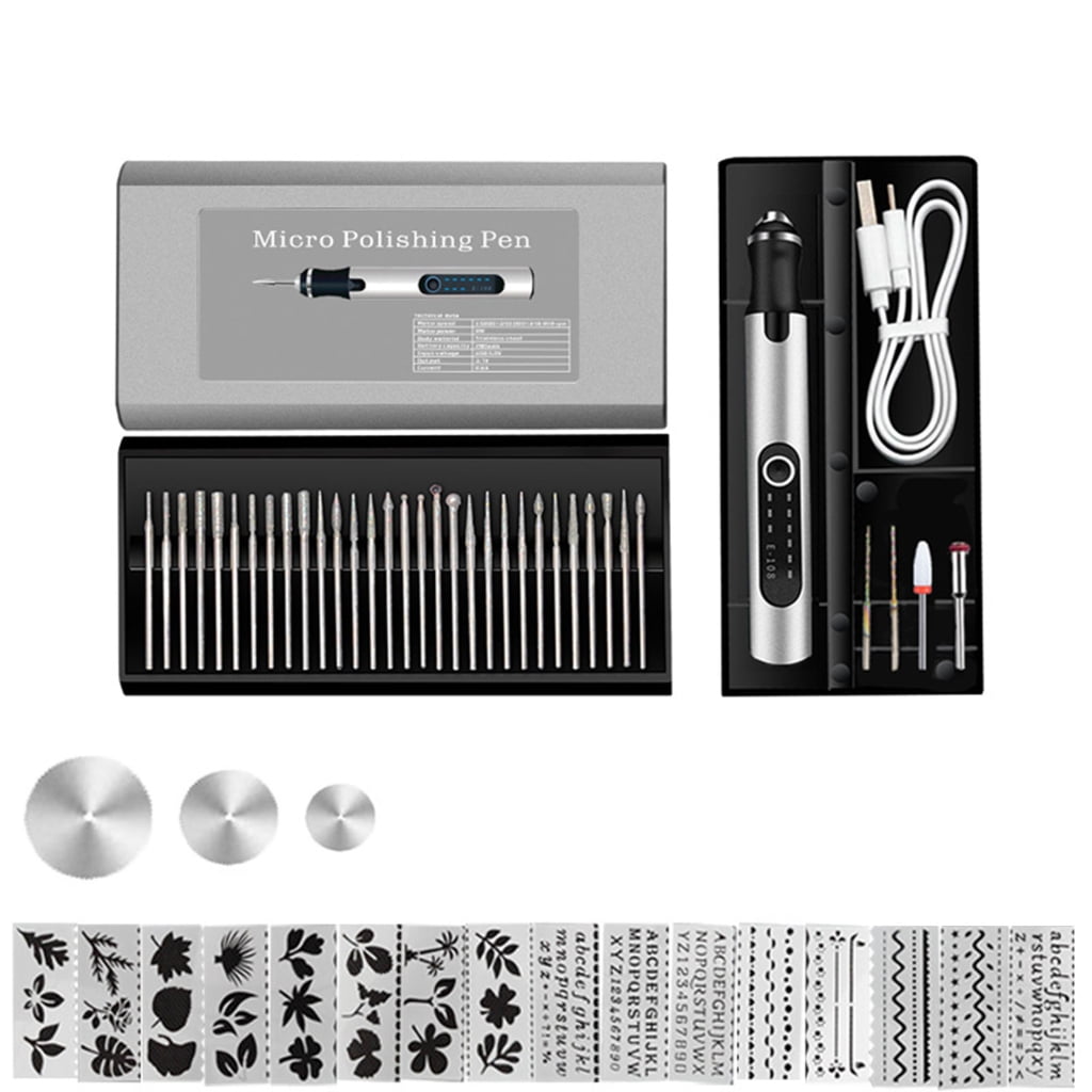 USB Cordless Rechargeable Engraving Pen Set Electric Cordless Engraving ...