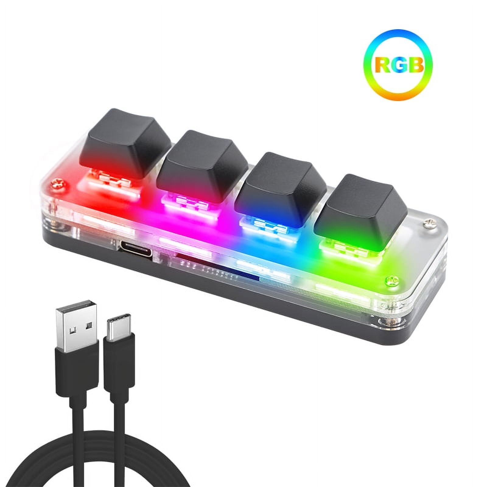USB Custom Keyboard Macro 3/6 Key 1 Knob Programming RGB Bluetooth Gaming Photoshop Hotswap Mini ...