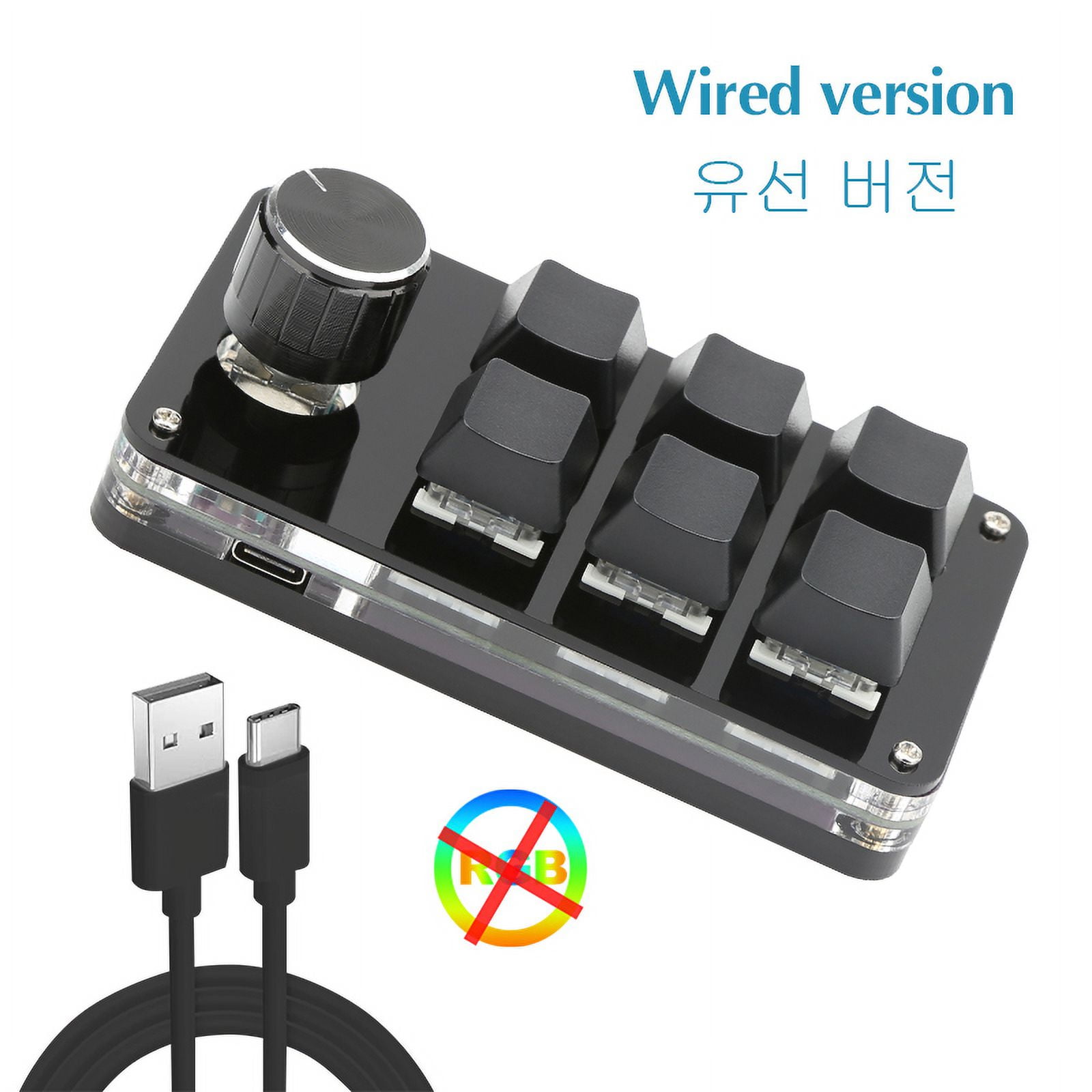 USB Custom Keyboard Macro 3/6 Key 1 Knob Programming RGB Bluetooth Gaming Photoshop Hotswap Mini ...