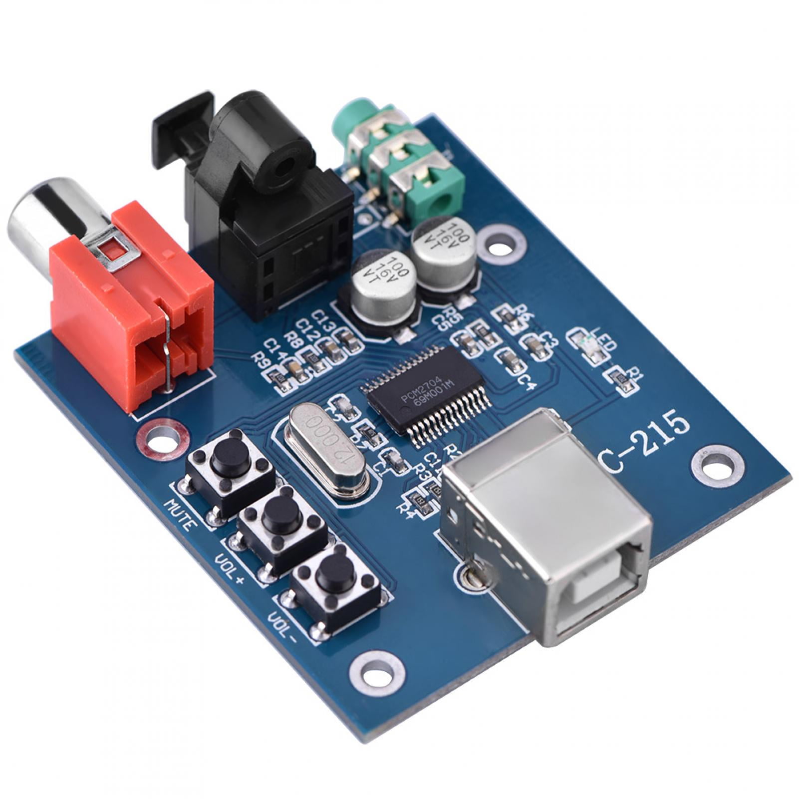 USB DAC to S/PDIF Hi-Fi Sound Card Decoder Board with 3.5mm Analog Output for PC - Walmart.com