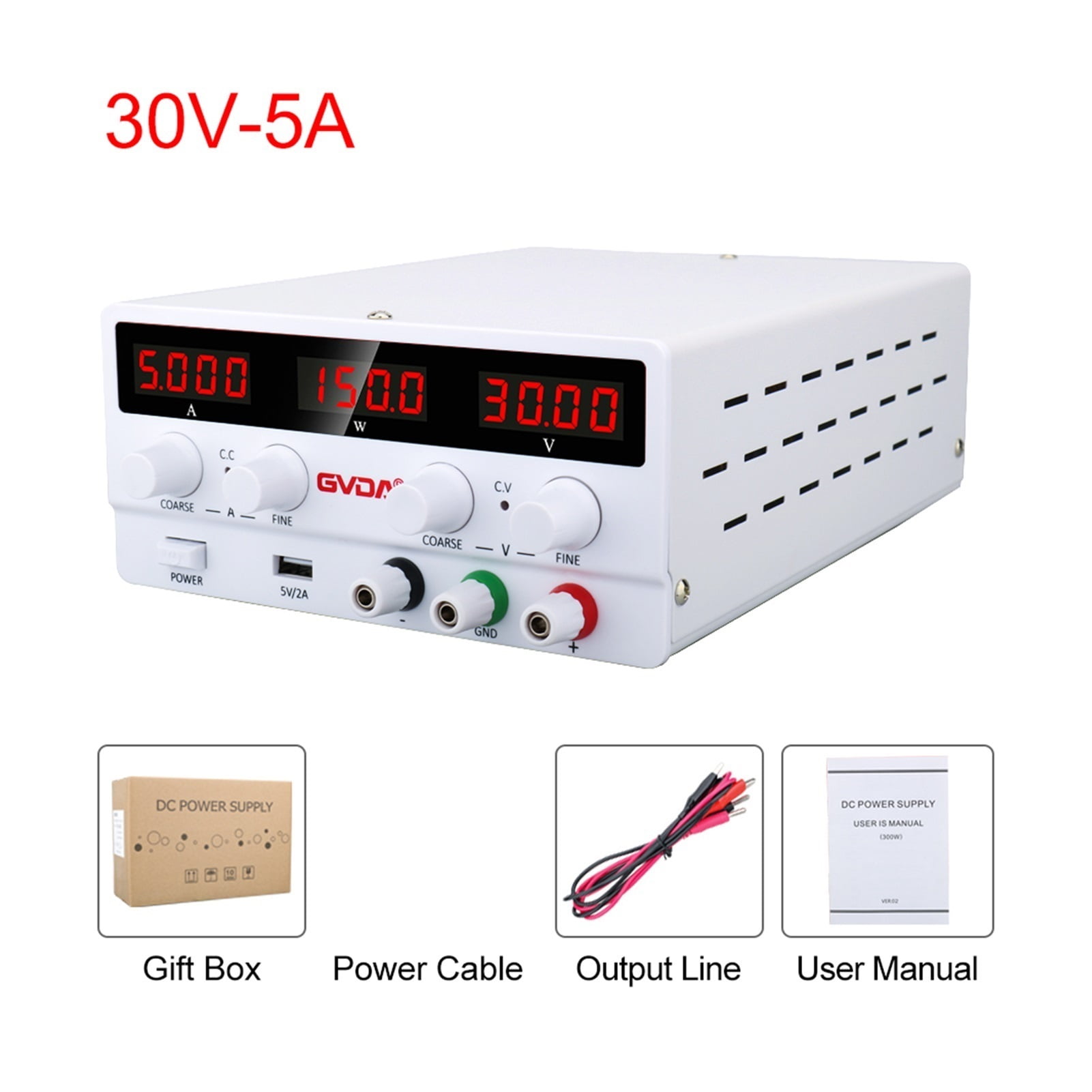 USB DC Lab Regulated Laboratory Power Supply 60V 5A Adjustable Voltage Regulator 30V 10A ...