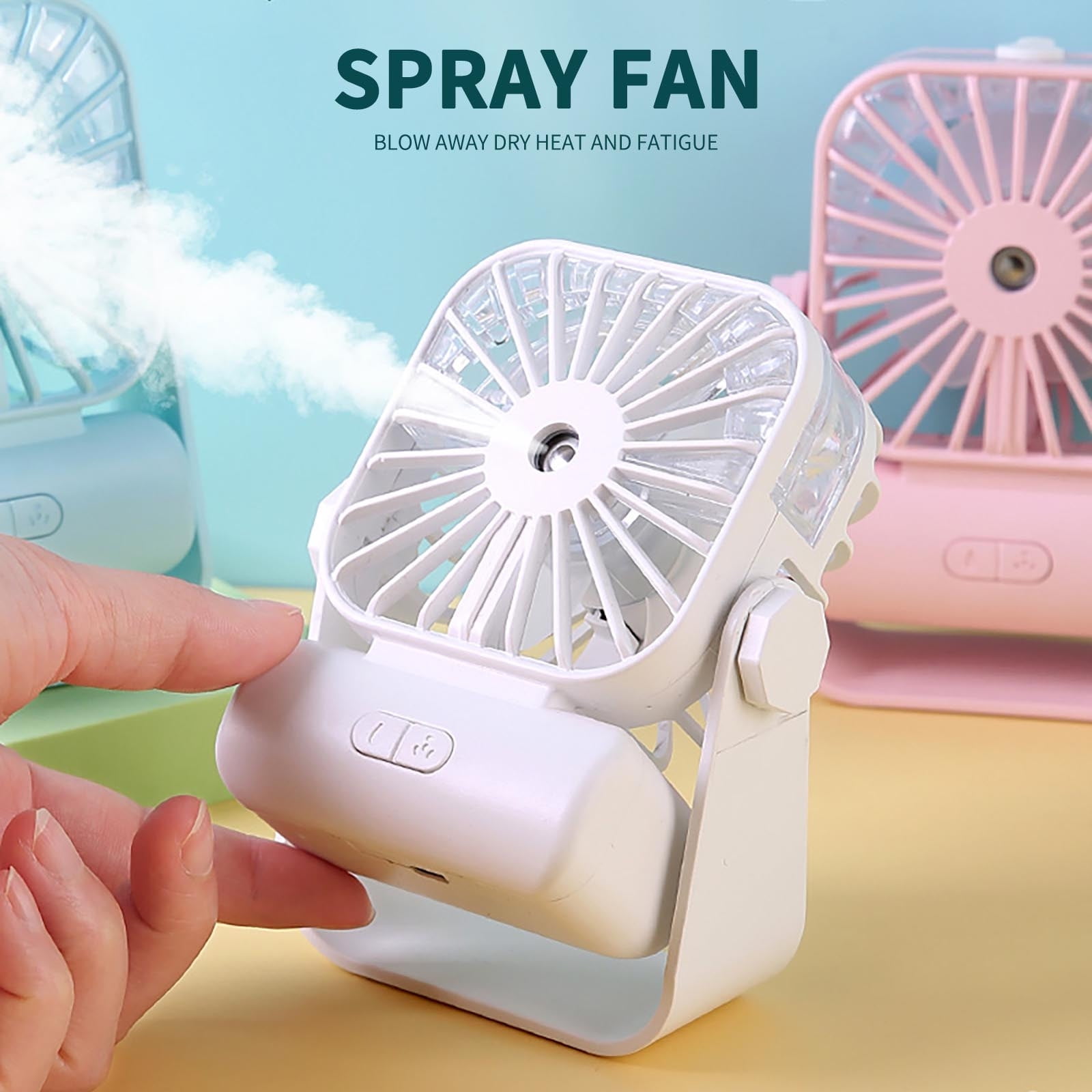 USB Desk Fan - Desktop Spray Small Fan Mini Spray Fan Home Student ...