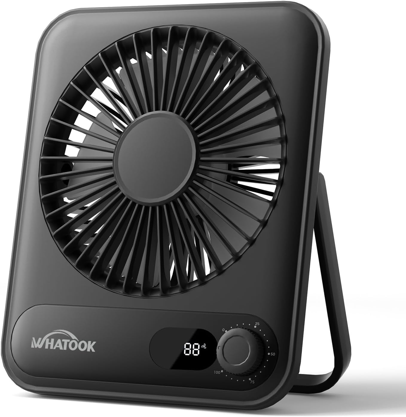 Teblint Rechargeable USB Desk Fan 2000mAh Small Portable Silent Table ...