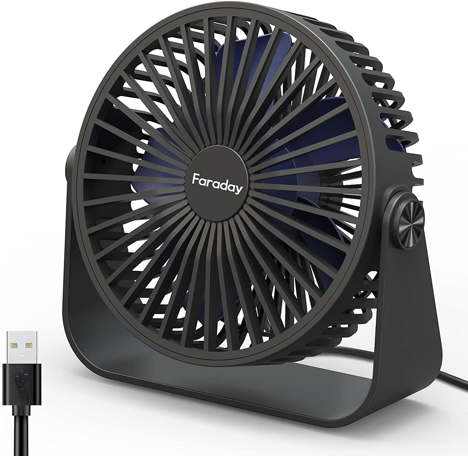 USB Desk Fans 5 Inches Portable Table Fans 360° Head Rotation Small ...