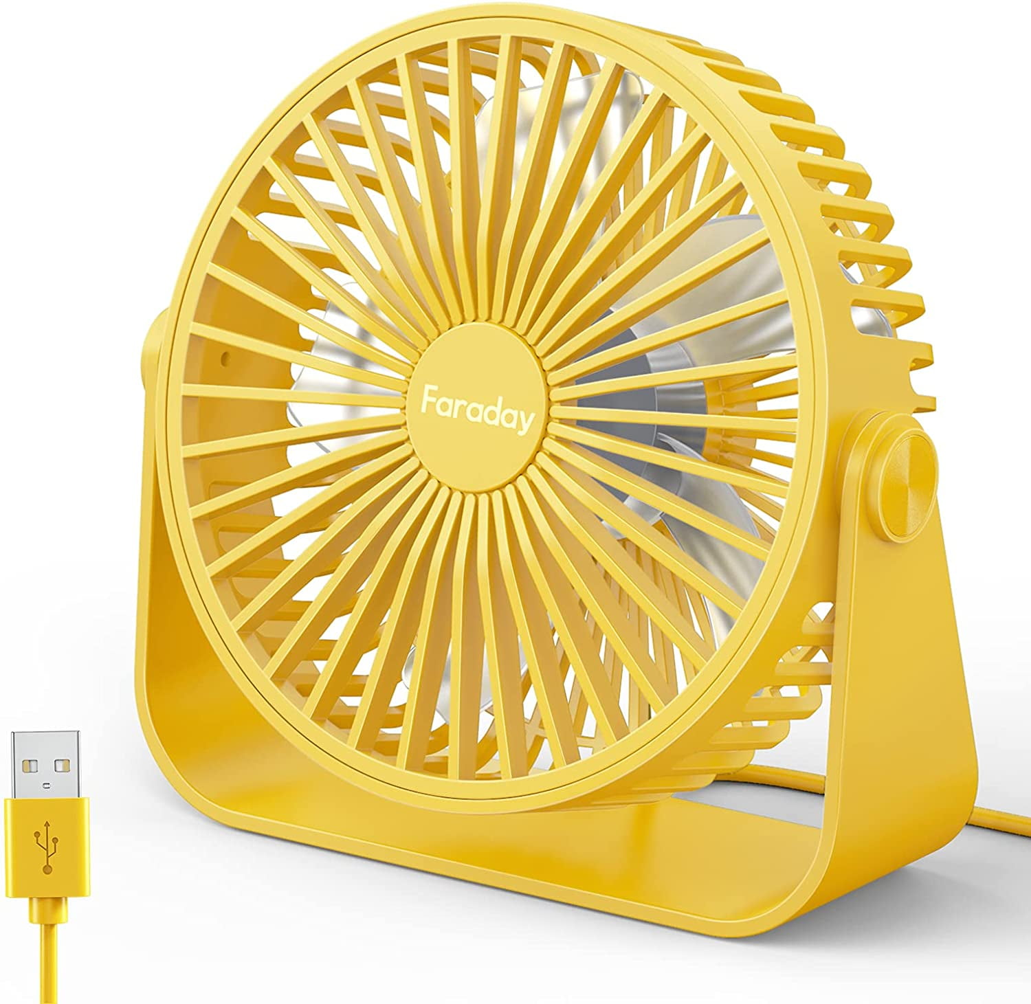 USB Desk Fans 5 Inches Portable Table Fans 360° Head Rotation Small ...