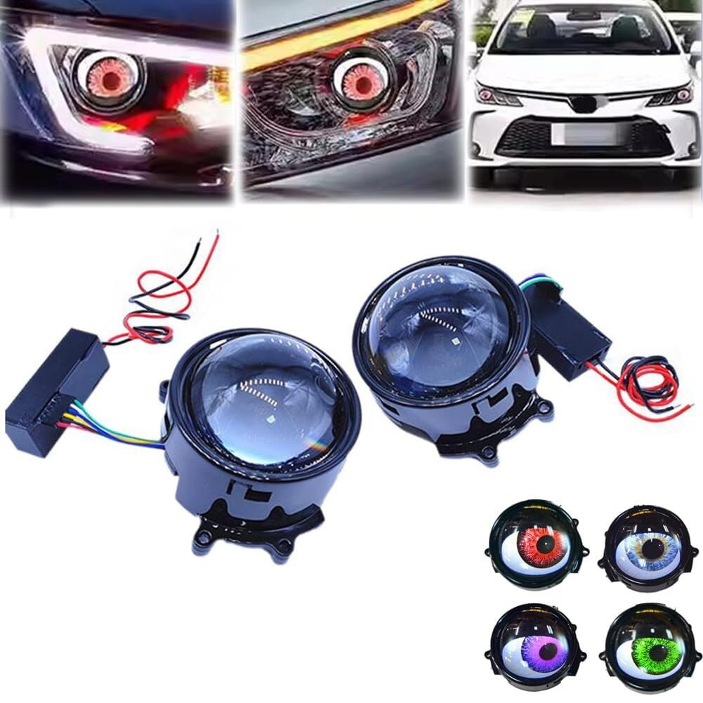 USB Devil Eye Demon Evil Eye Headlight, Devil Eyes Light for Cars, Led ...