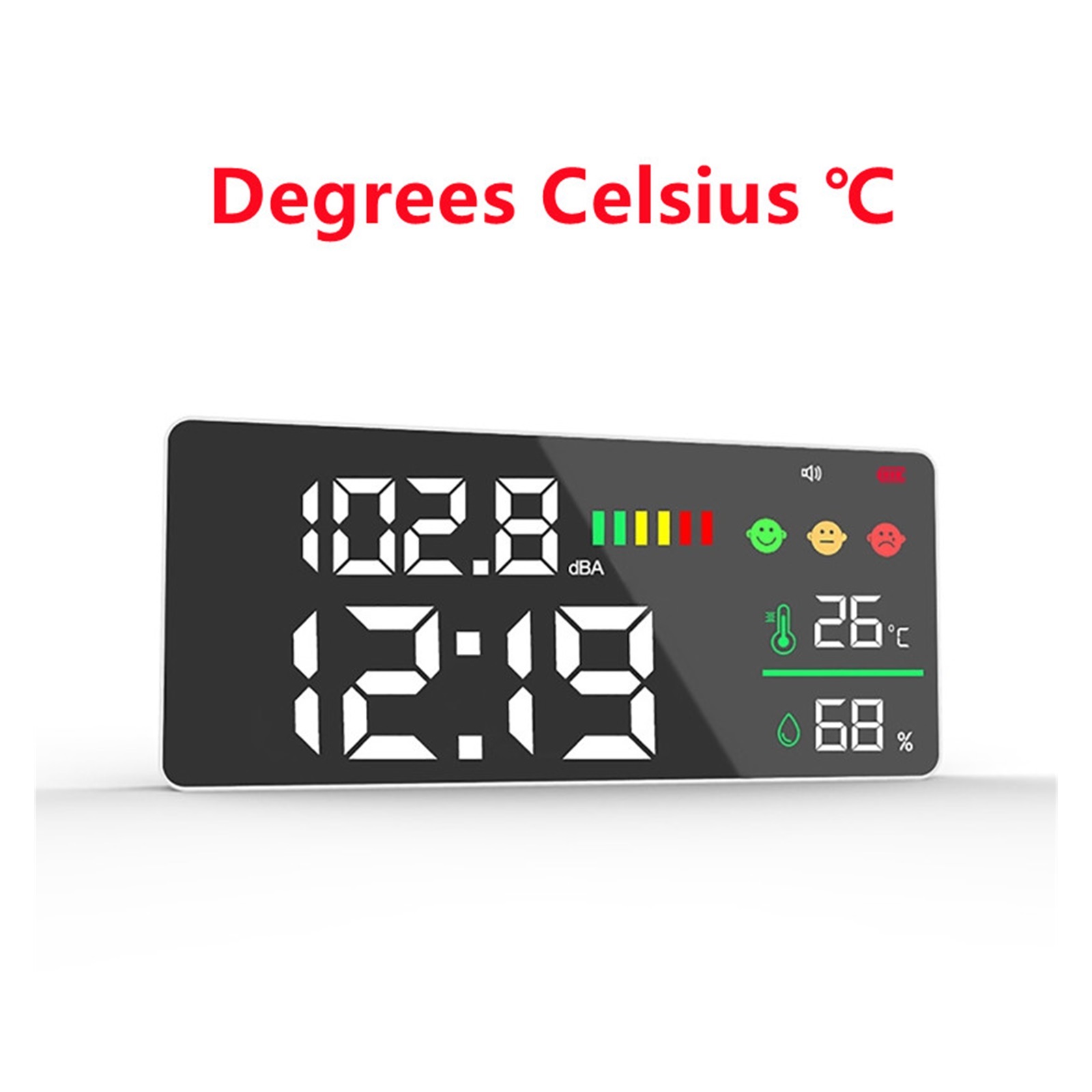 USB Digital Decibel Sound Meter Smart Wall Mounted Neighbors Noise Detector 30-130dB LED ...