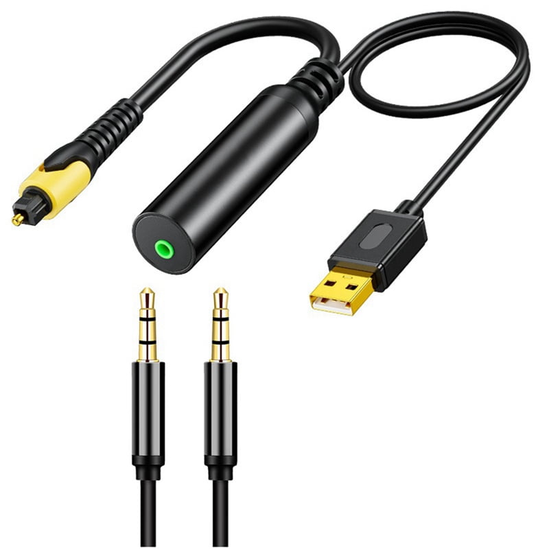 USB Digital Fiber Optical to 3.5mm Converter, Optical Audio Cable to ...