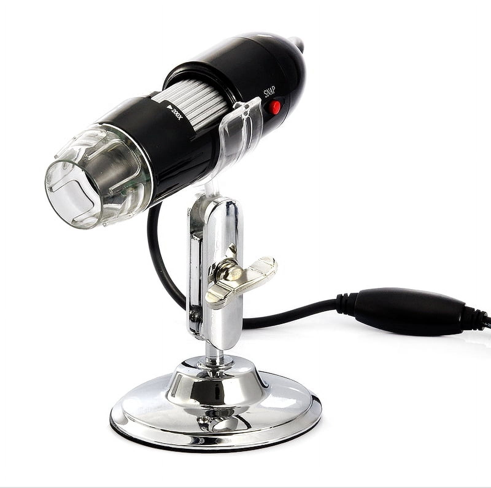 USB Digital Microscope (200x Zoom, 640x480, 4 LEDs) - Walmart.com