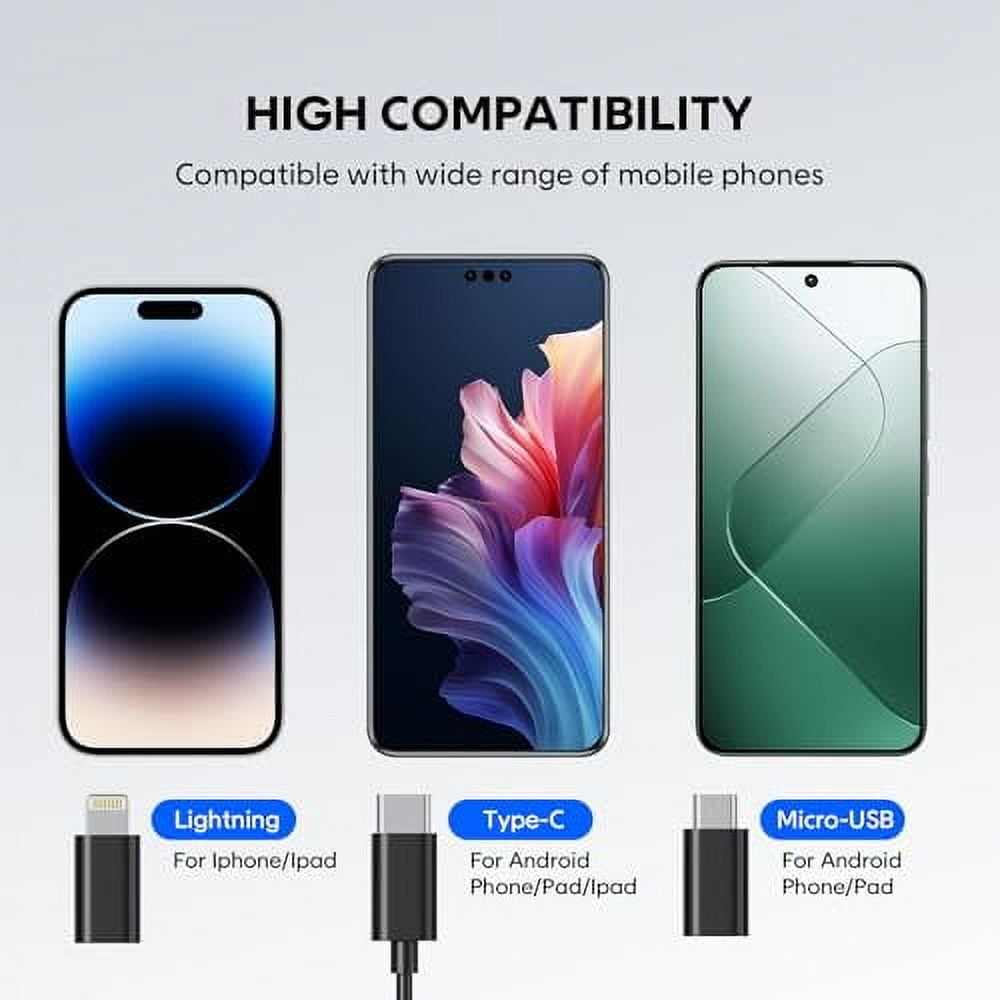 USB Digital Microscope, 50x-1600x Magnification Handheld, 1440P HD 8 ...