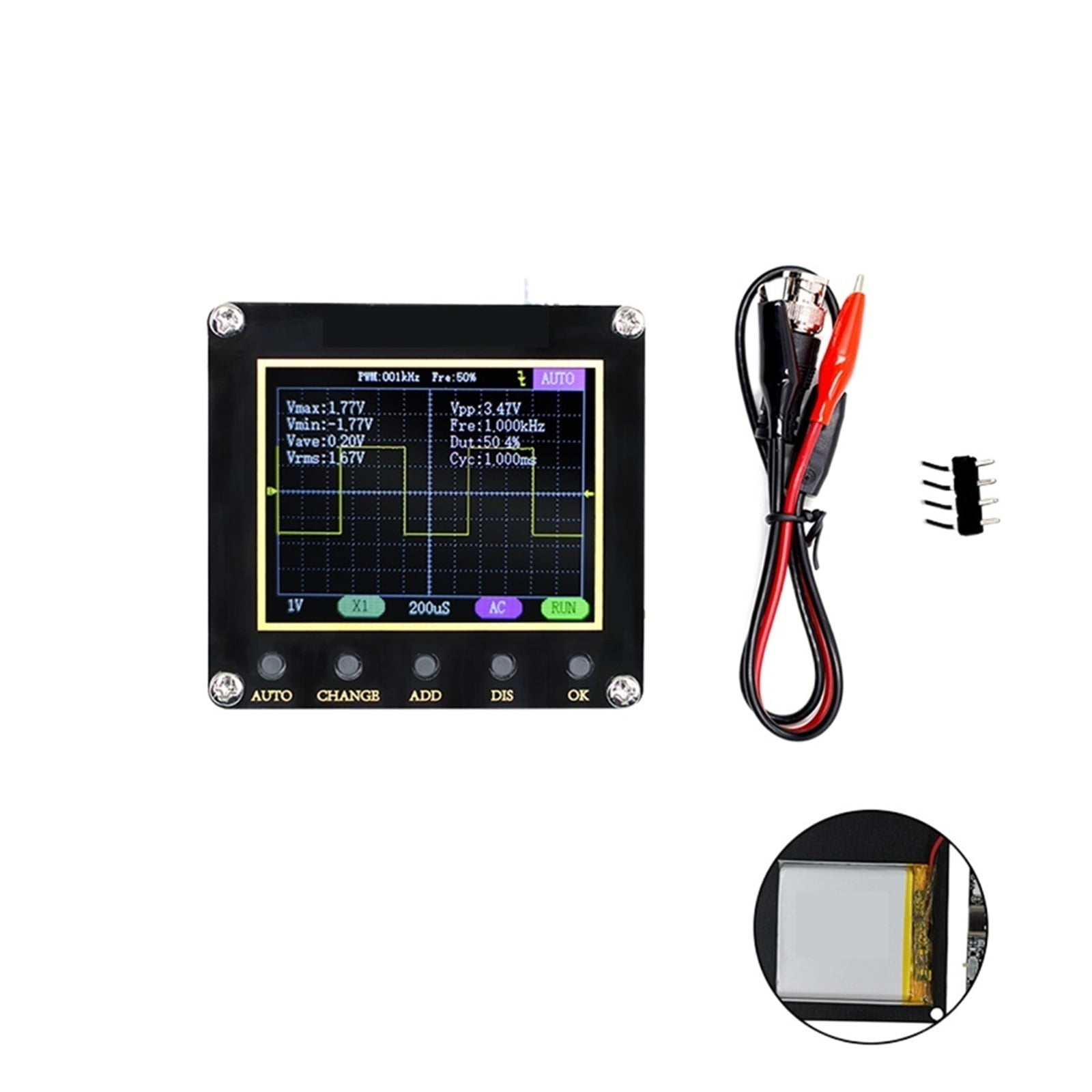 USB Digital Oscilloscope 1014D 2 In 1 Dual Channel Input Signal ...