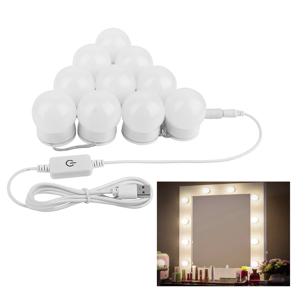 USB Dimmable LED Touch Vanity Mirror Lights Lighting Strip for Makeup ...
