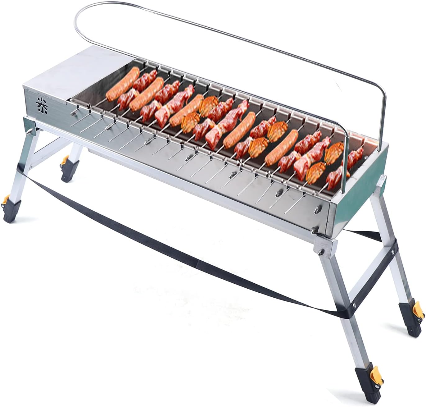 USB Electric Automatic Rotation Barbecue Grill Stainless Steel Flip ...