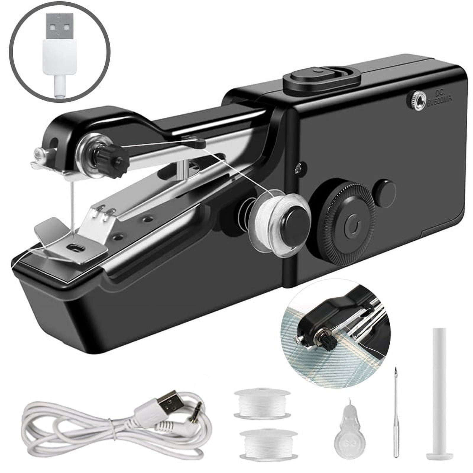 USB Electric Handheld Sewing Machine Kit, Cordless Mini Quick Repairing ...