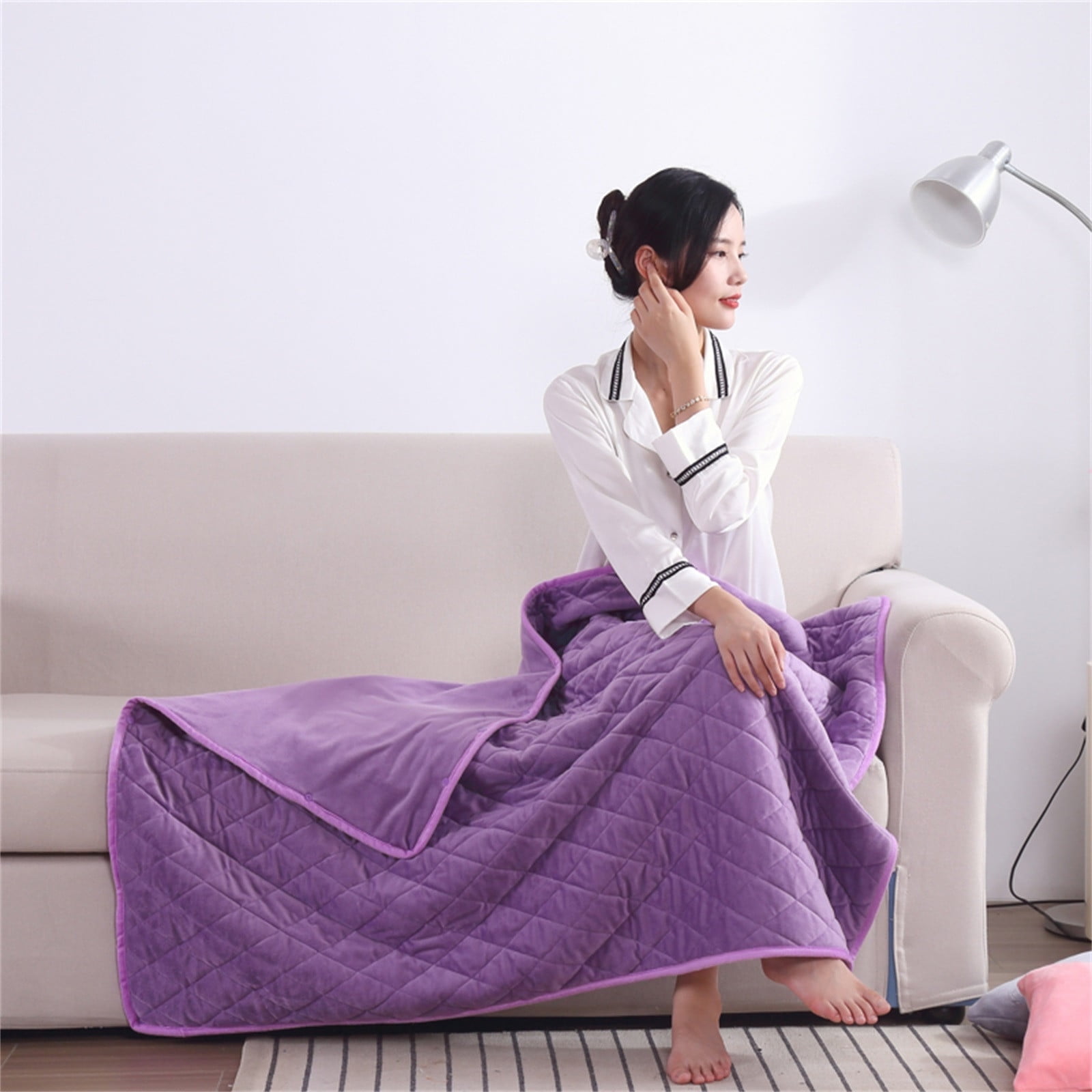 USB Electric Heated Blanket,Portable Heated Blanket Battery Powered ...