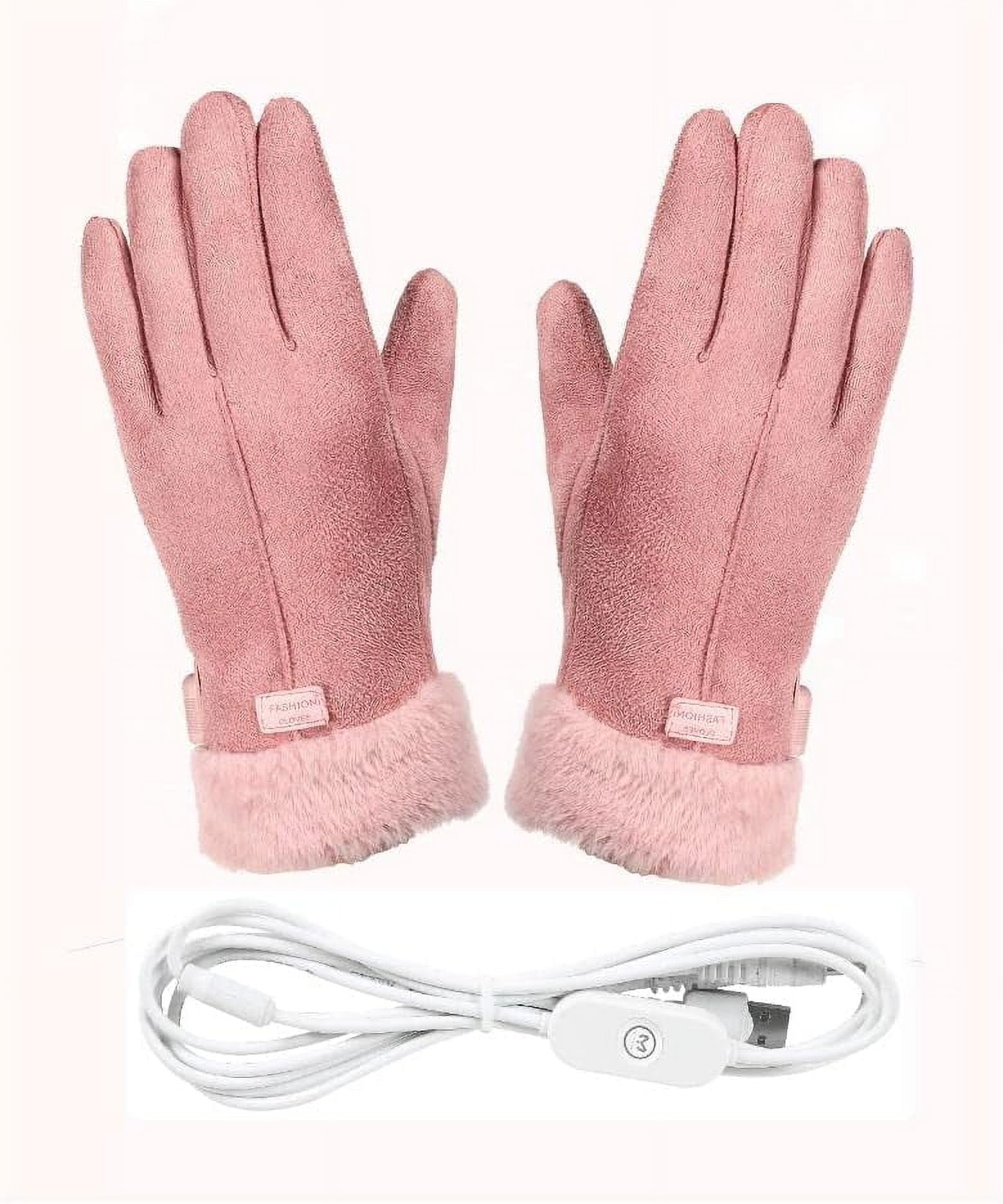 USB Electric Heated Gloves for Women with Adjustable Temperature Winter ...
