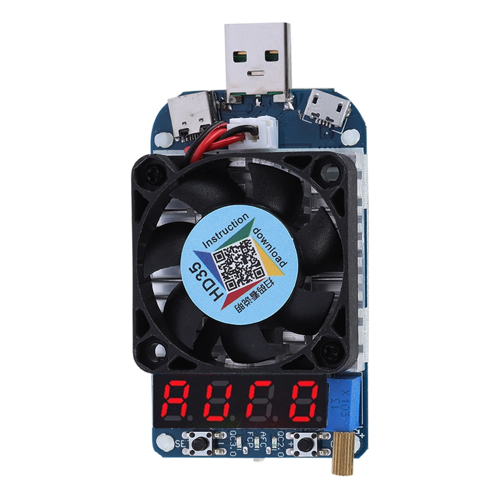 USB Electronic Load Resistor Voltage Flow Meter Discharge Battery ...