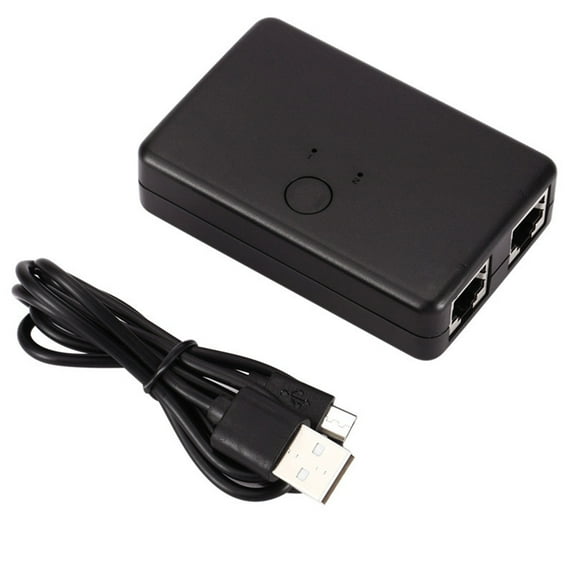 USB Ethernet Adapter 2 Port RJ45 Lan Network Switch Hub Computer ...