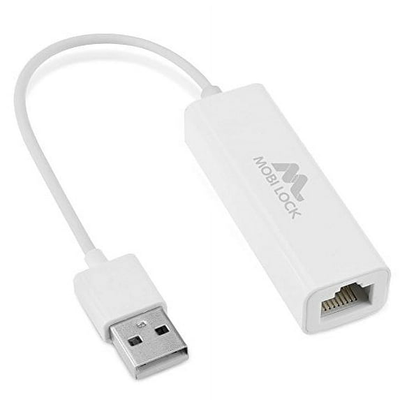 Mobi Lock USB Ethernet Adapter, Compatible with Laptop, PC, Windows 10 ...