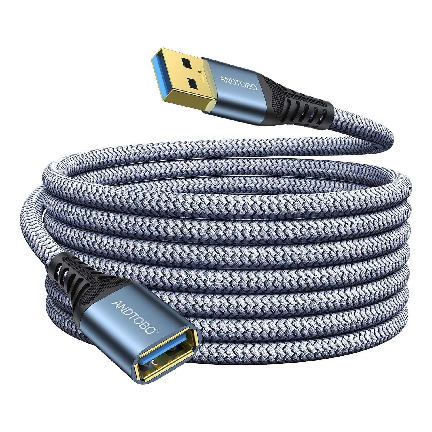 USB Extension Cable 16ft, USB 3.0 Type A Male to Female Extender Cables ...