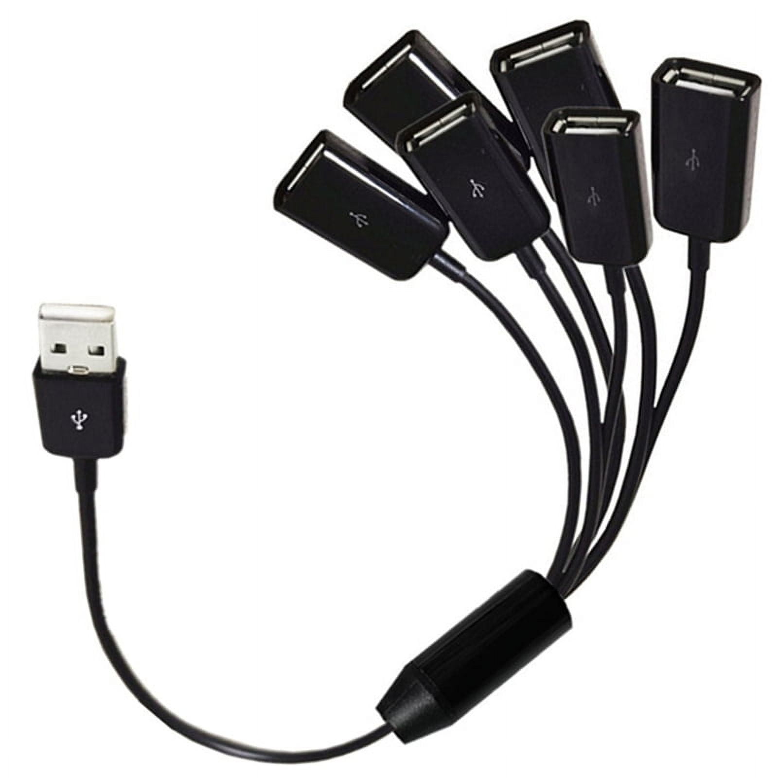 USB Extension Cable 6 in 1 USB Charge Fast 3A Charging Date Cable Y ...
